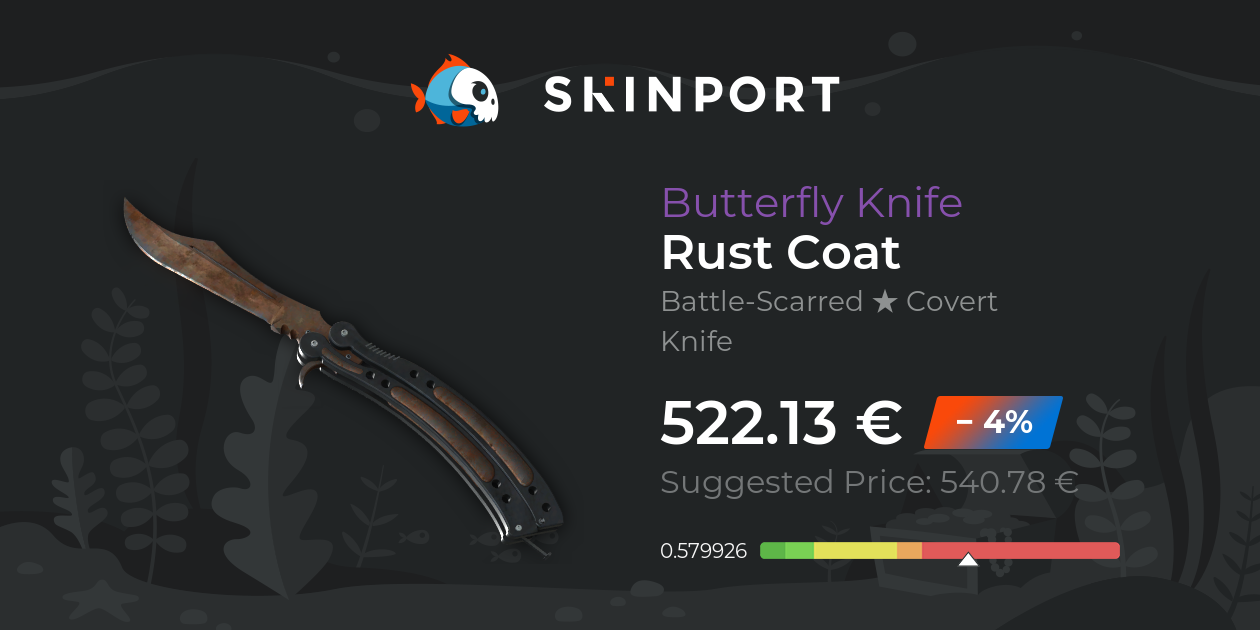 Butterfly Knife | Rust Coat (Battle-Scarred) - Counter-Strike 2 - Skinport