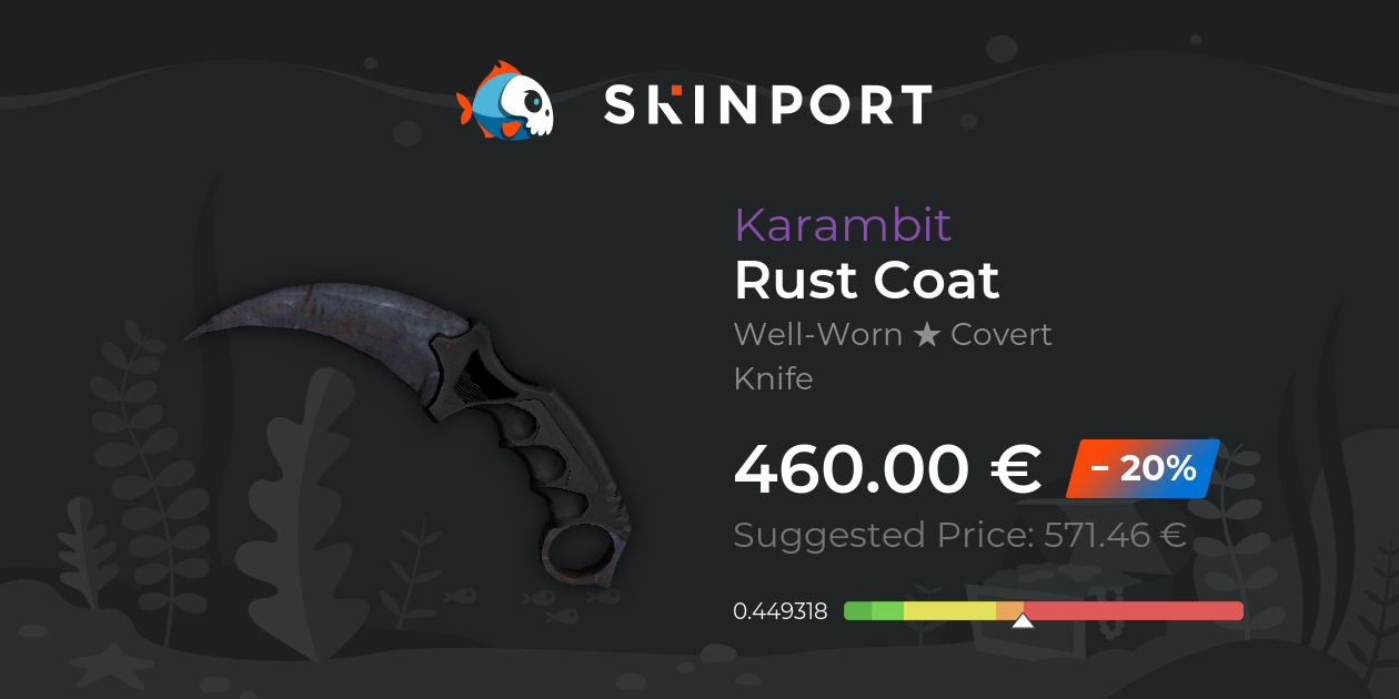 Karambit | Rust Coat (Well-Worn) - Counter-Strike 2 - Skinport