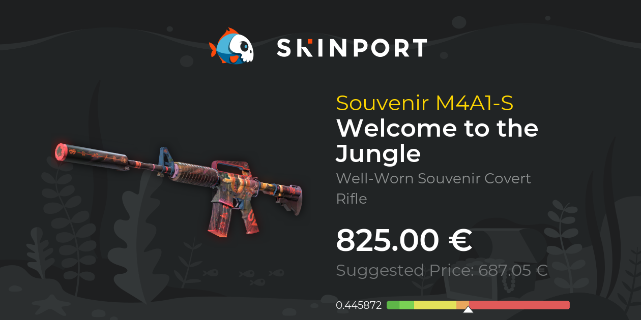 Souvenir M4A1-S | Welcome to the Jungle (Well-Worn) - Counter-Strike 2 ...