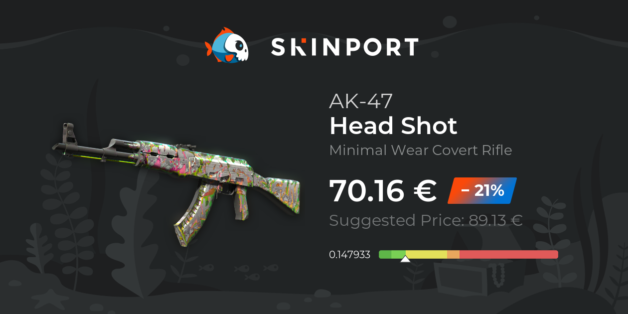 AK-47 | Head Shot (Minimal Wear) - Counter-Strike 2 - Skinport