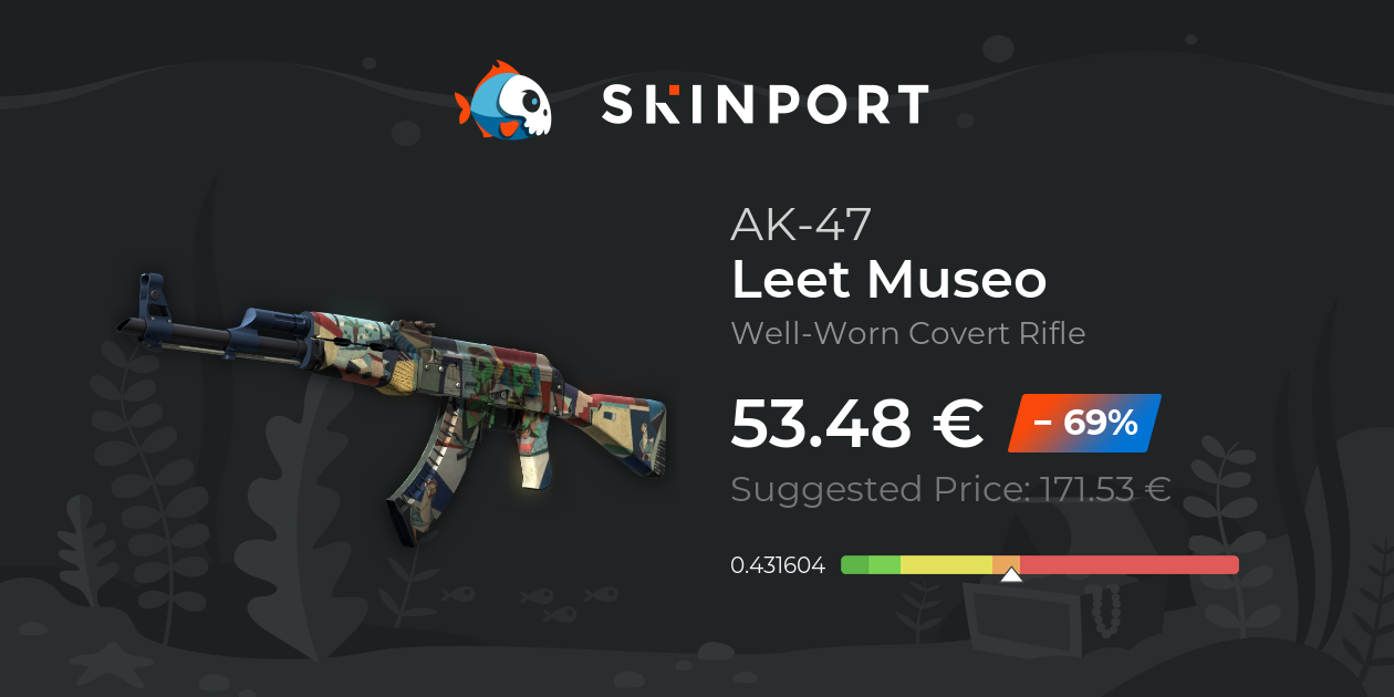 AK-47 | Leet Museo (Well-Worn) - Counter-Strike 2 - Skinport