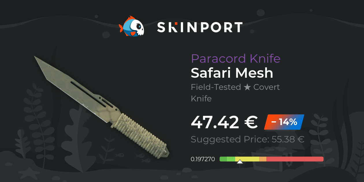 Paracord Knife | Safari Mesh (Field-Tested) - Counter-Strike 2 - Skinport