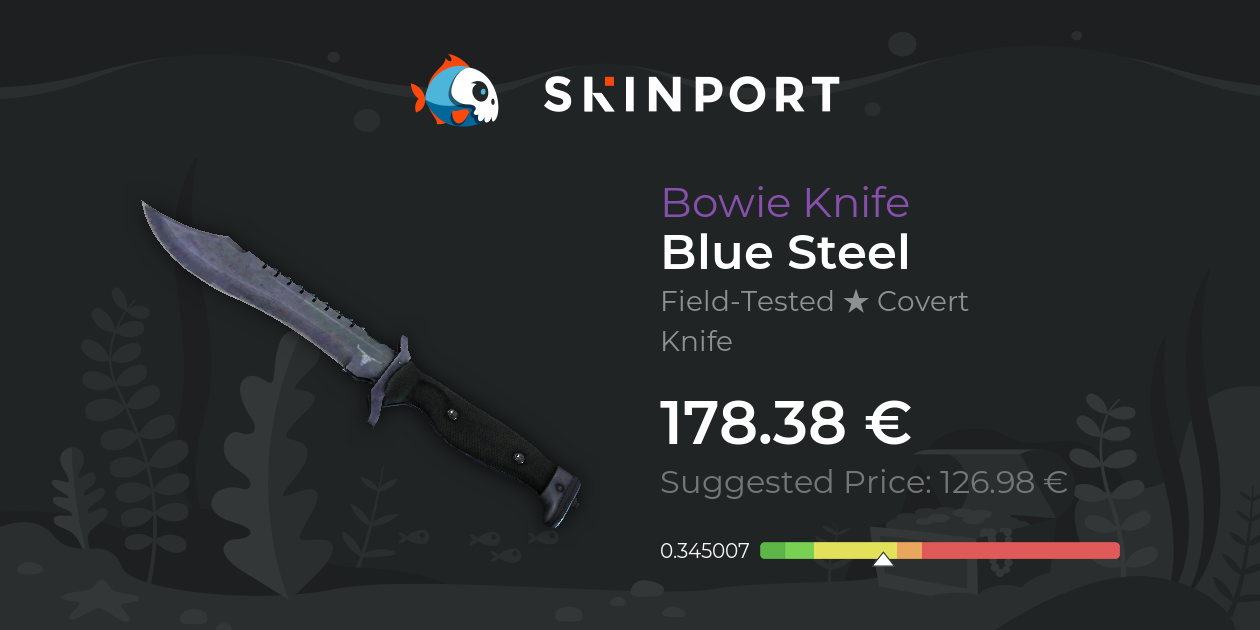 Bowie Knife | Blue Steel (Field-Tested) - CS2 - Skinport
