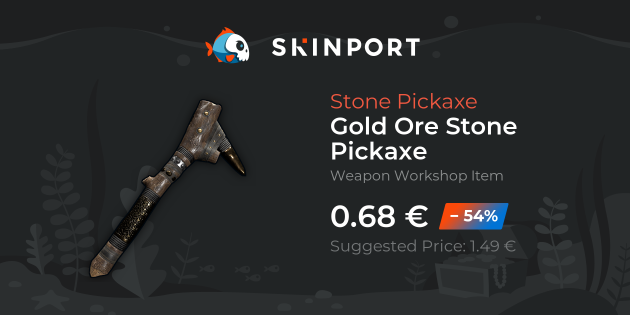 Gold Ore Stone Pickaxe - Rust - Skinport