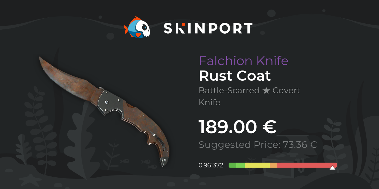 Falchion Knife | Rust Coat (Battle-Scarred) - Counter-Strike 2 - Skinport
