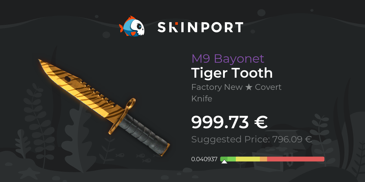 M9 Bayonet | Tiger Tooth (Factory New) - Counter-Strike 2 - Skinport