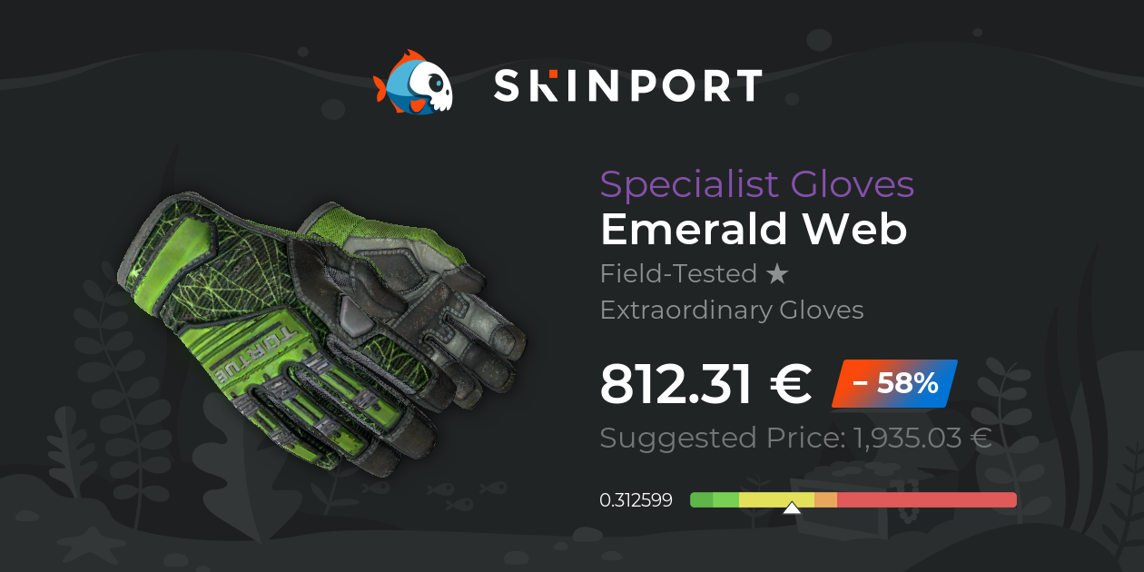 Specialist Gloves | Emerald Web (Field-Tested) - CS:GO - Skinport