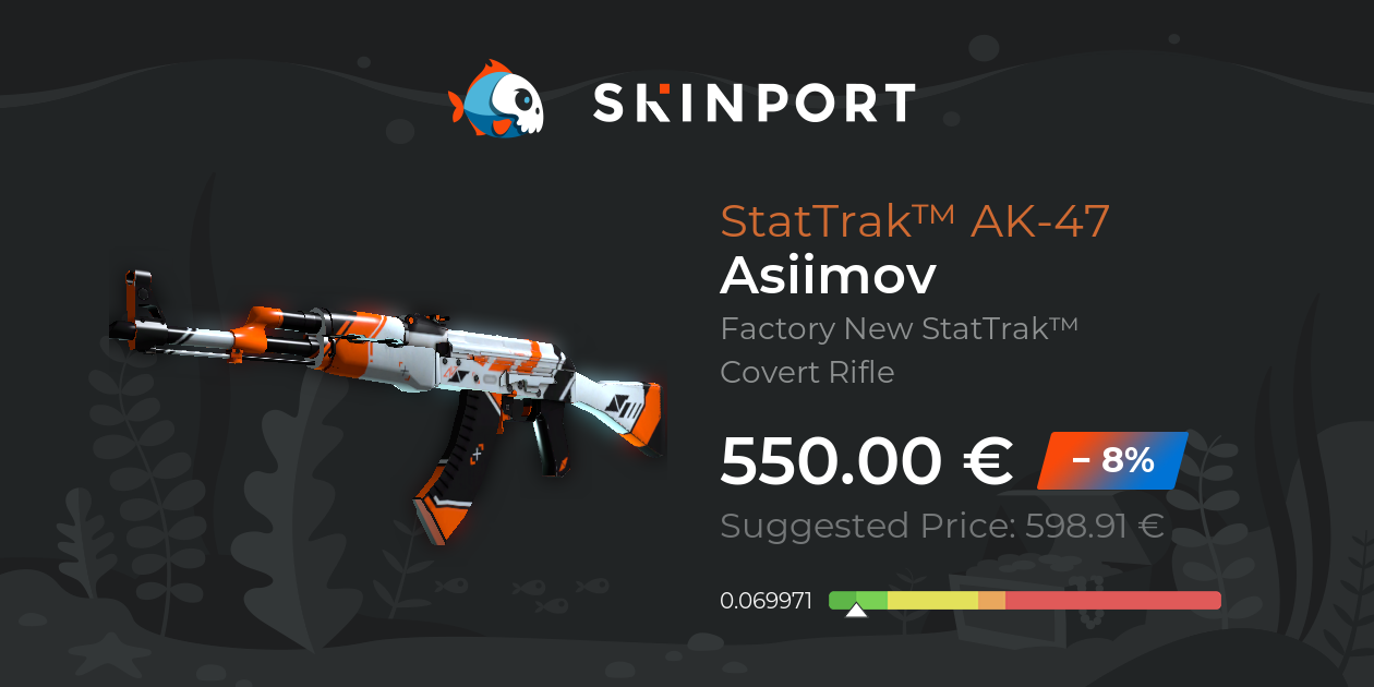 StatTrak™ AK-47 | Asiimov (Factory New) - Counter-Strike 2 - Skinport