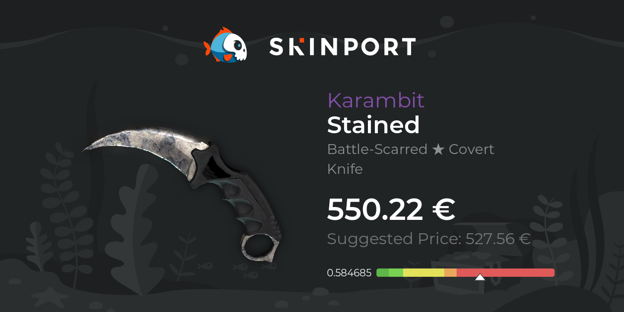 Karambit | Stained (Battle-Scarred) - Counter-Strike 2 - Skinport
