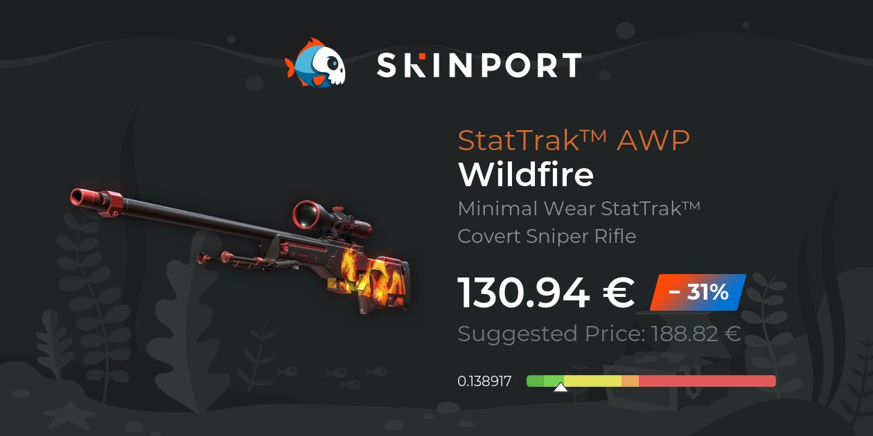 StatTrak™ AWP | Wildfire (Minimal Wear) - Counter-Strike 2 - Skinport
