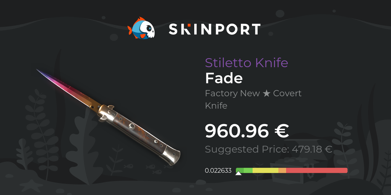 Stiletto Knife | Fade (Factory New) - Counter-Strike 2 - Skinport