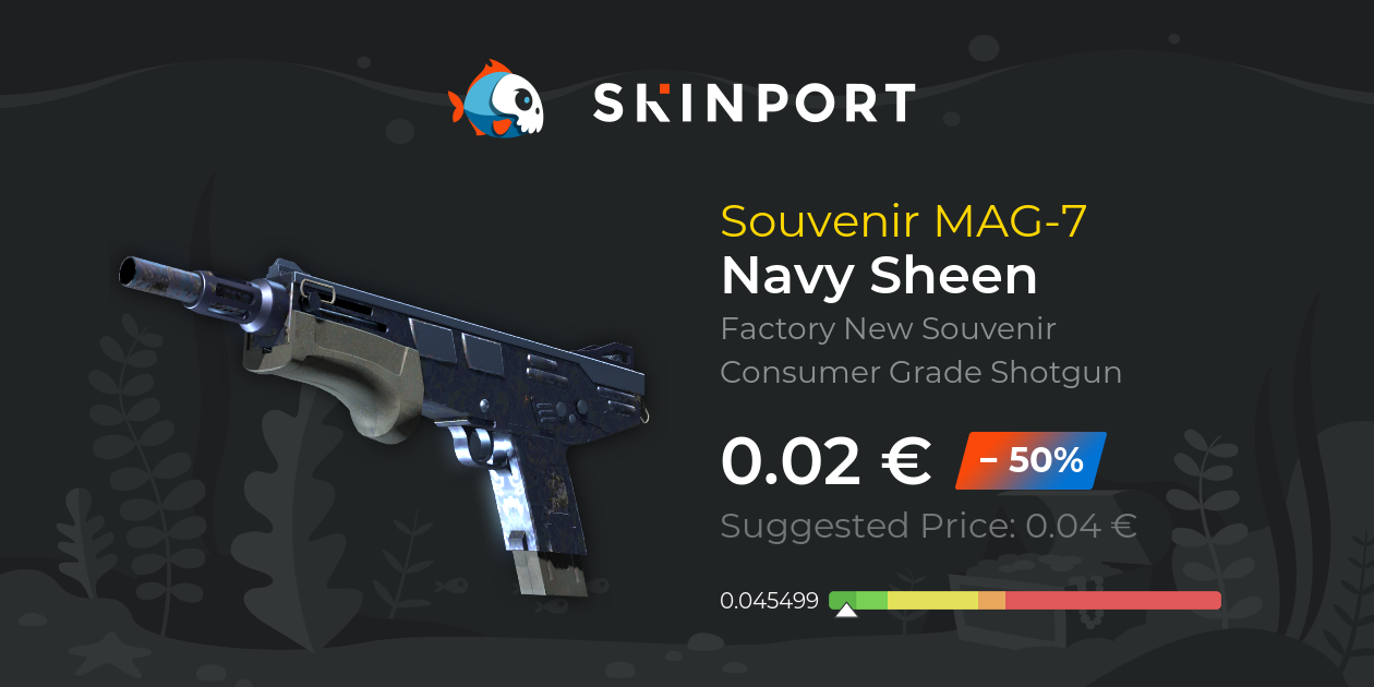 Souvenir MAG-7 | Navy Sheen (Factory New) - Counter-Strike 2 - Skinport