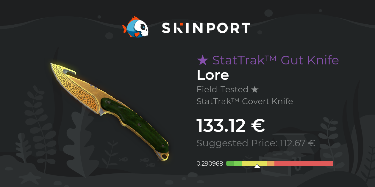 StatTrak™ Gut Knife | Lore (Field-Tested) - CS2 - Skinport