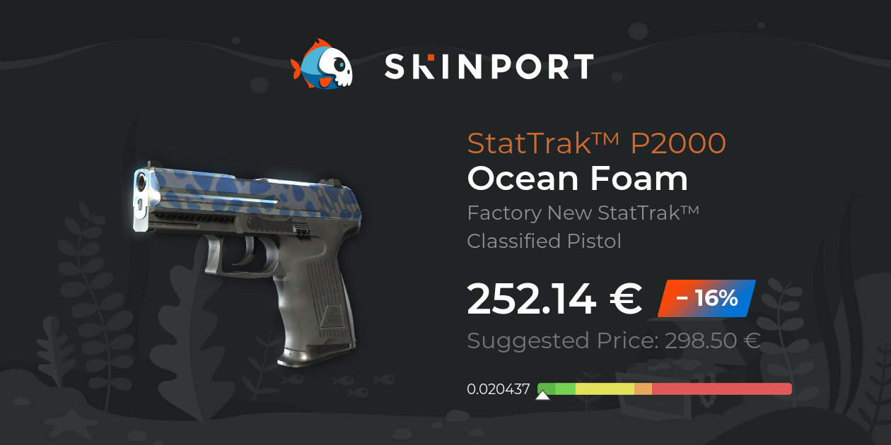 StatTrak™ P2000 | Ocean Foam (Factory New) - Counter-Strike 2 - Skinport