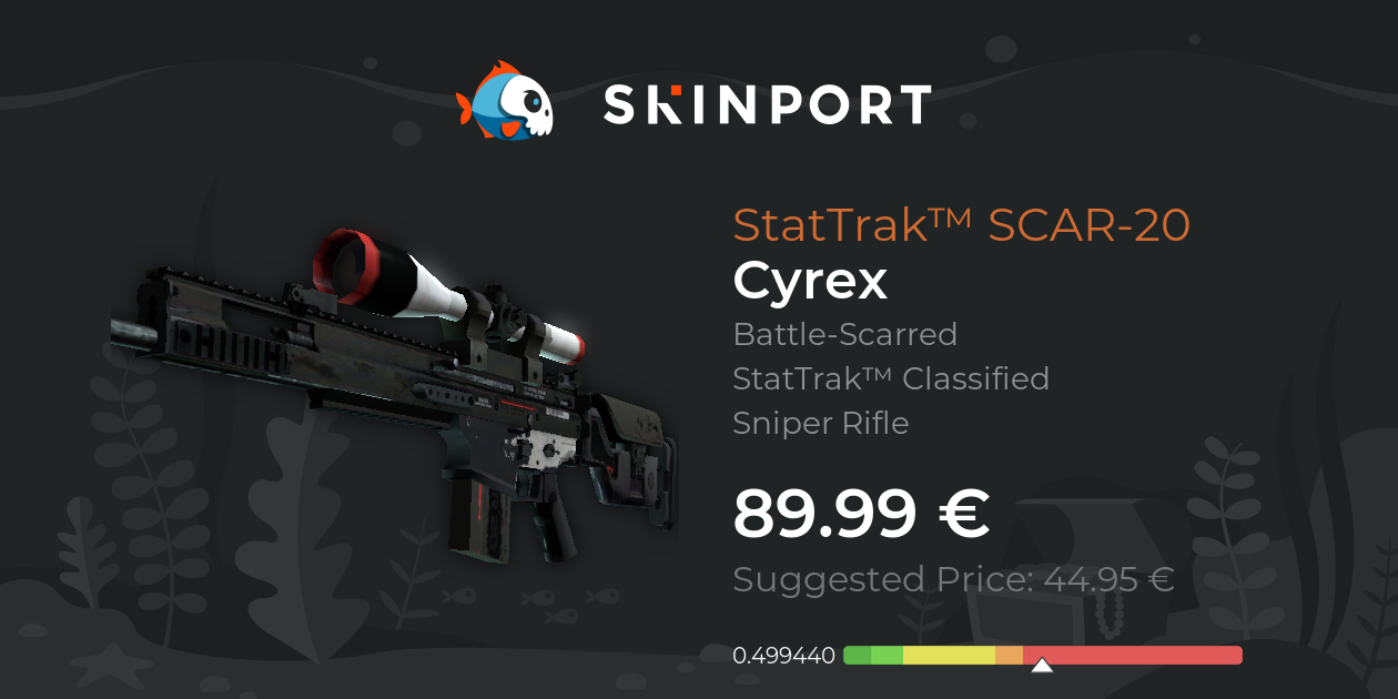 StatTrak™ SCAR-20 | Cyrex (Battle-Scarred) - Counter-Strike 2 - Skinport