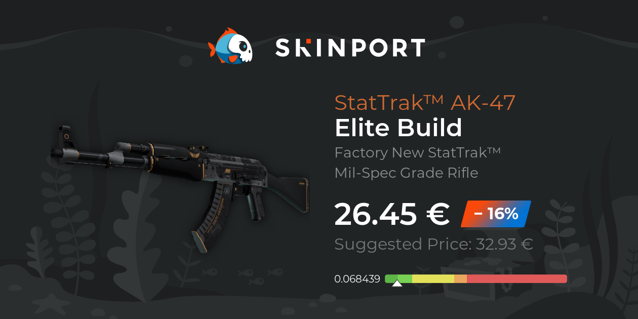 StatTrak™ AK-47 | Elite Build (Factory New) - CS2 - Skinport