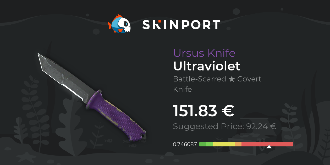Ursus Knife | Ultraviolet (Battle-Scarred) - Counter-Strike 2 - Skinport