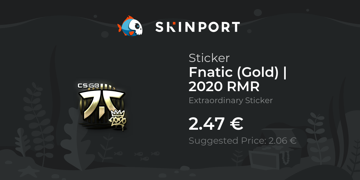 Sticker | Fnatic (Gold) | 2020 RMR - Counter-Strike 2 - Skinport