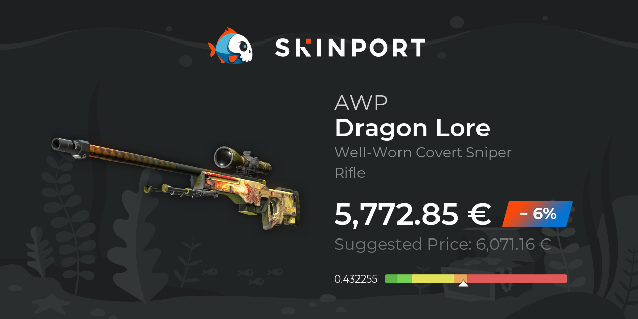 AWP | Dragon Lore (Well-Worn) - Counter-Strike 2 - Skinport
