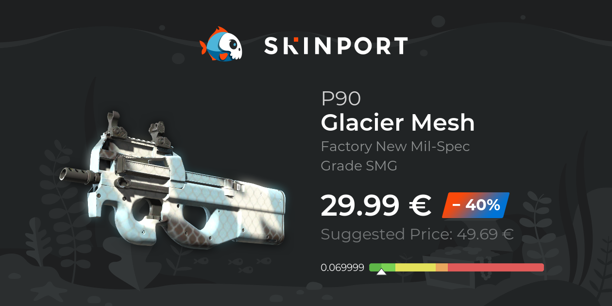 P90 | Glacier Mesh (Factory New) - Counter-Strike 2 - Skinport