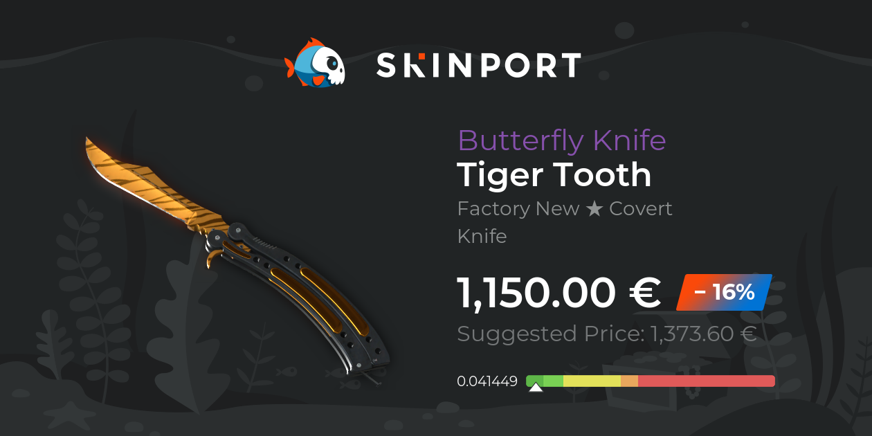 Butterfly Knife | Tiger Tooth (Factory New) - Counter-Strike 2 - Skinport