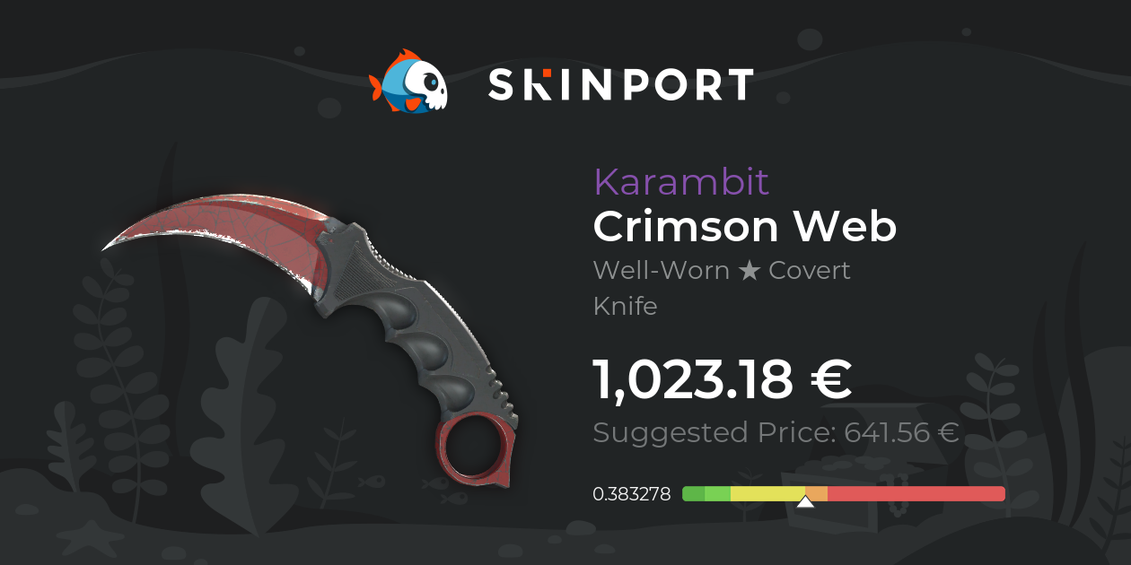 Karambit | Crimson Web (Well-Worn) - Counter-Strike 2 - Skinport