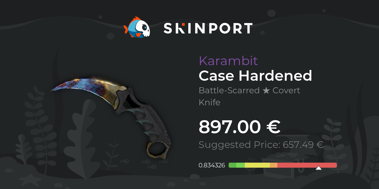 Karambit | Case Hardened (Battle-Scarred) - CS:GO - Skinport