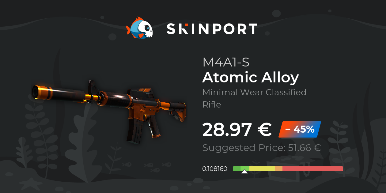 M4A1-S | Atomic Alloy (Minimal Wear) - Counter-Strike 2 - Skinport