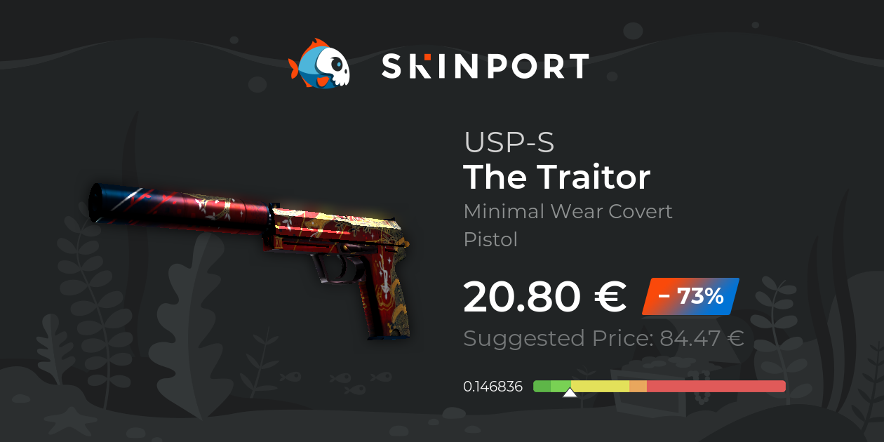 USP-S | The Traitor (Minimal Wear) - CS2 - Skinport