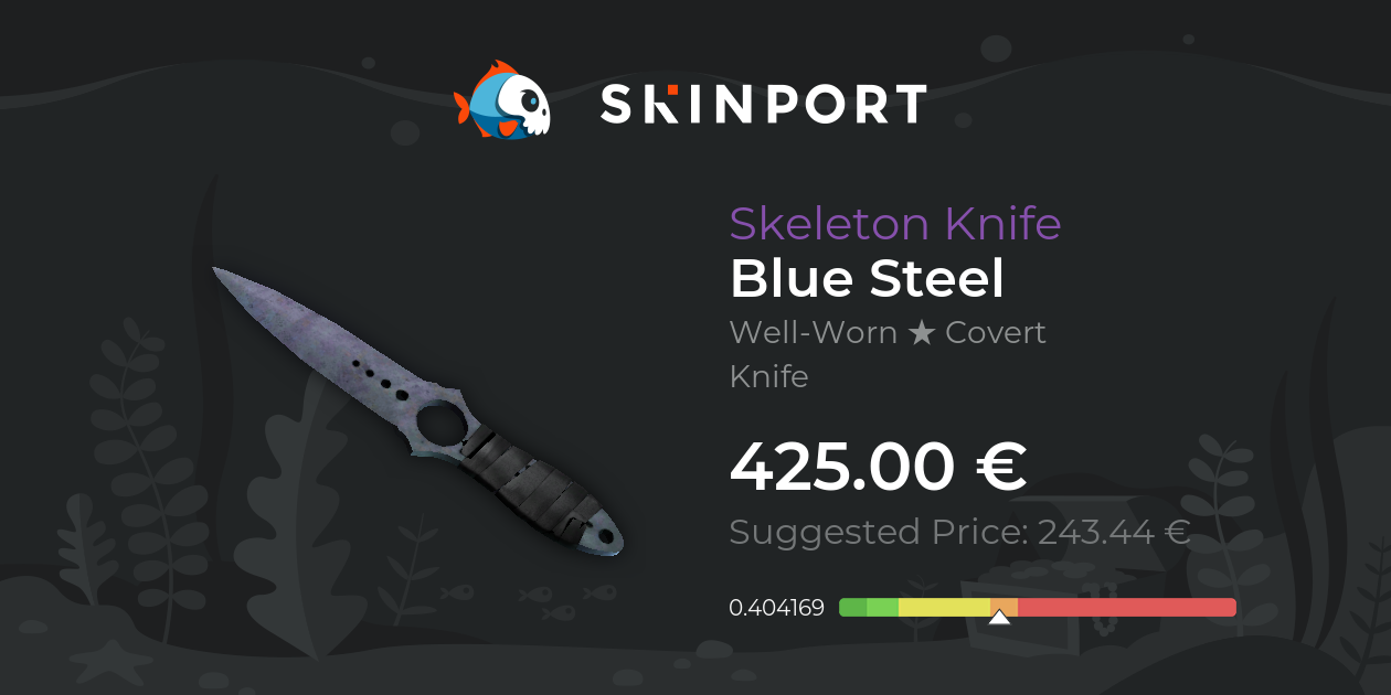 Skeleton Knife | Blue Steel (Well-Worn) - Counter-Strike 2 - Skinport