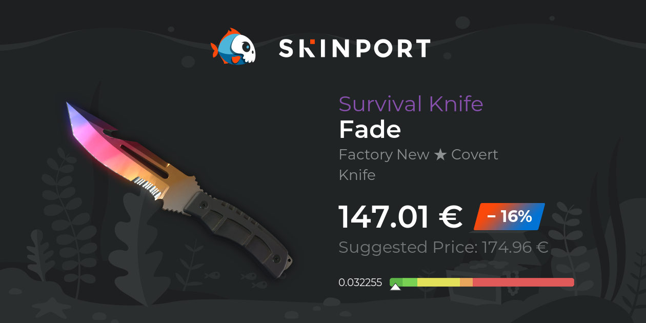 Survival Knife | Fade (Factory New) - Counter-Strike 2 - Skinport