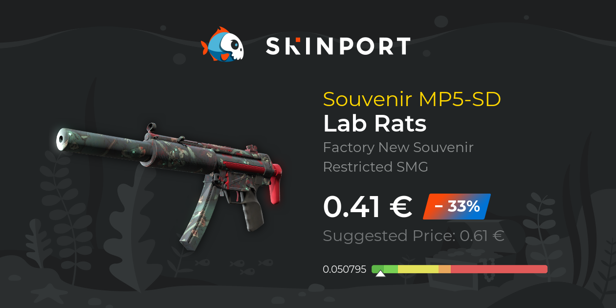 MP5-SD (Souvenir) | Laborratten (Fabrikneu) - Counter-Strike 2 - Skinport
