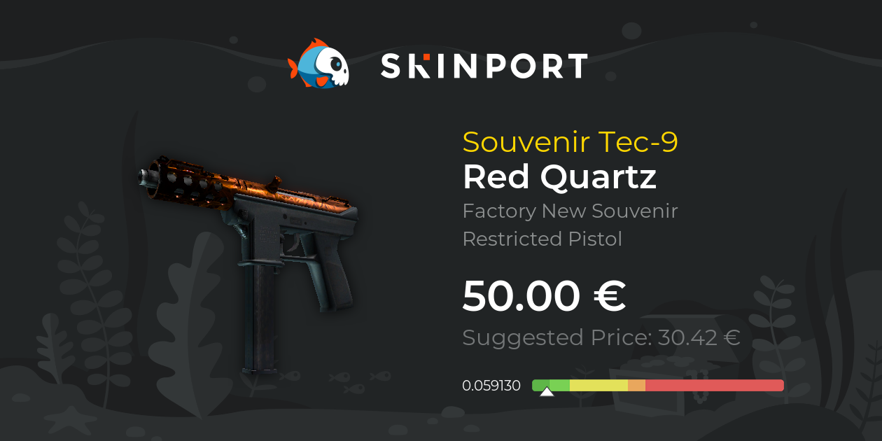 Souvenir Tec-9 | Red Quartz (Factory New) - Counter-Strike 2 - Skinport