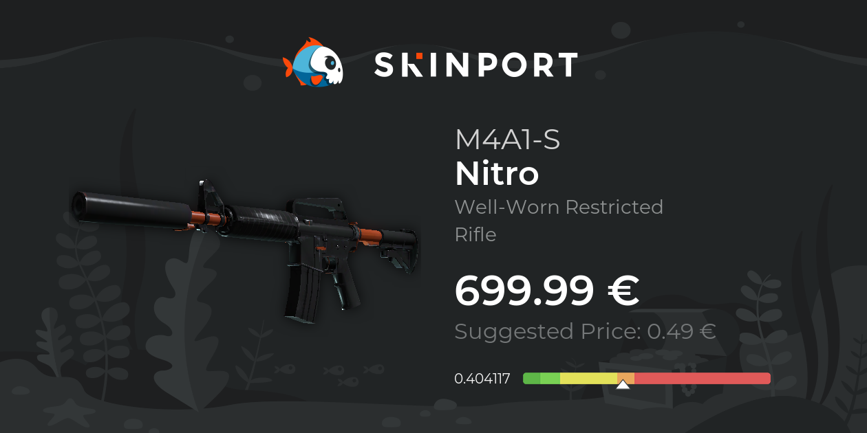 M4A1-S | Nitro (Well-Worn) - CS:GO - Skinport