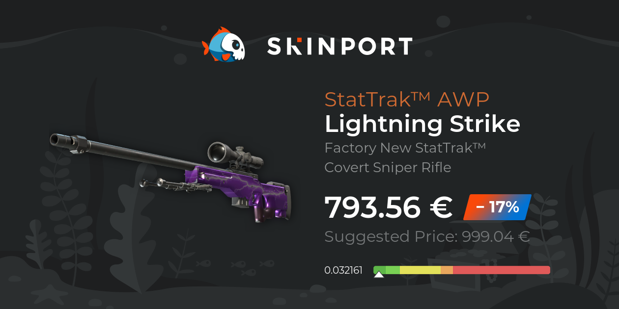 StatTrak™ AWP | Lightning Strike (Factory New) - Counter-Strike 2 ...