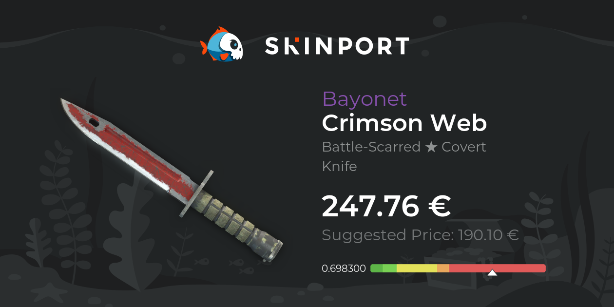 Bayonet | Crimson Web (Battle-Scarred) - Counter-Strike 2 - Skinport