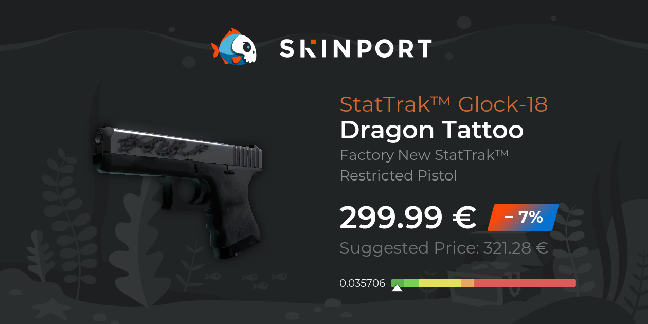 StatTrak™ Glock-18 | Dragon Tattoo (Factory New) - CS:GO - Skinport