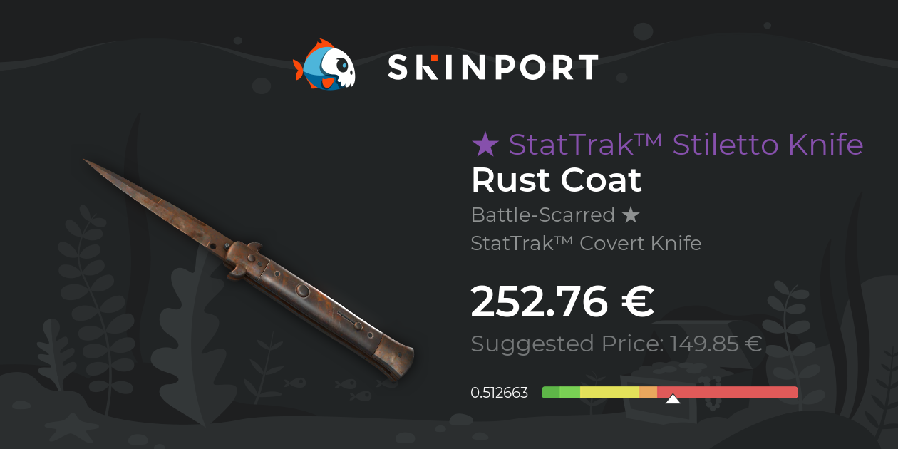 StatTrak™ Stiletto Knife | Rust Coat (Battle-Scarred) - Counter-Strike ...