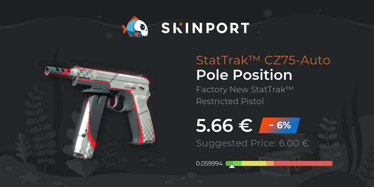 StatTrak™ CZ75-Auto | Pole Position (Factory New) - Counter-Strike 2 - Skinport