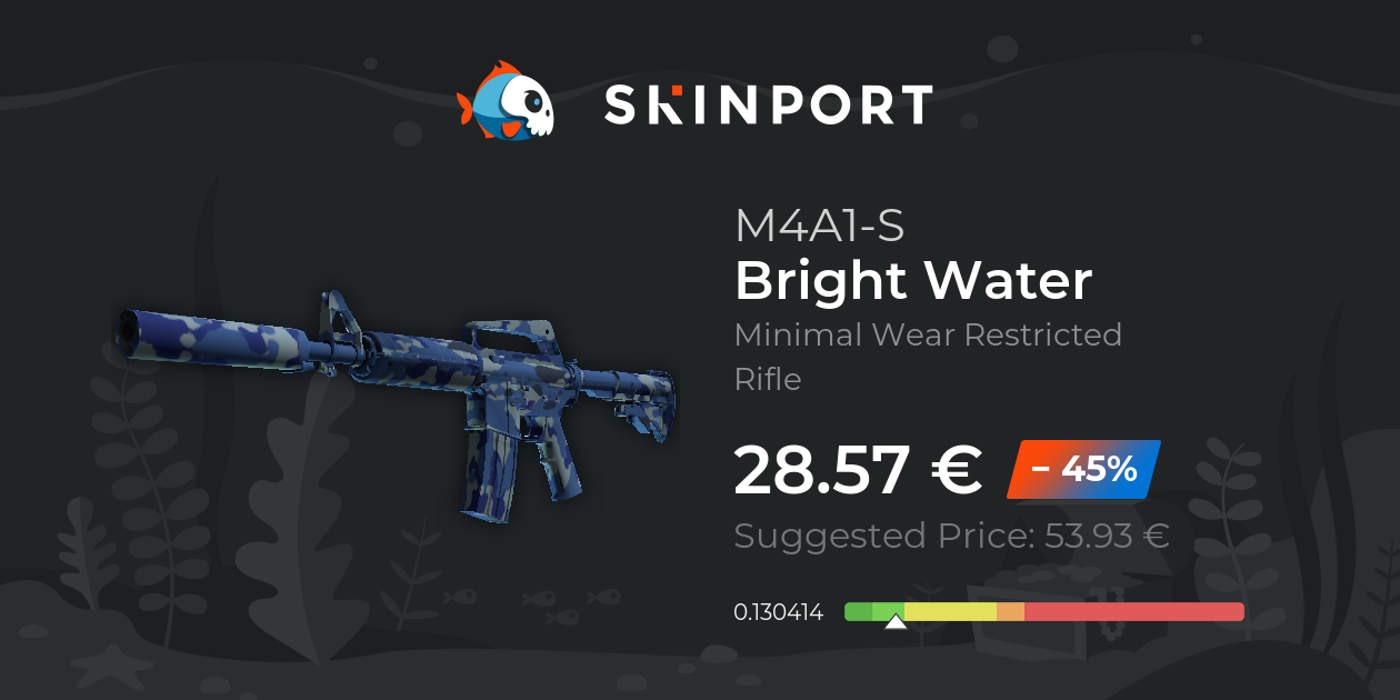M4A1-S | Bright Water (Minimalt slitage) - CS2 - Skinport