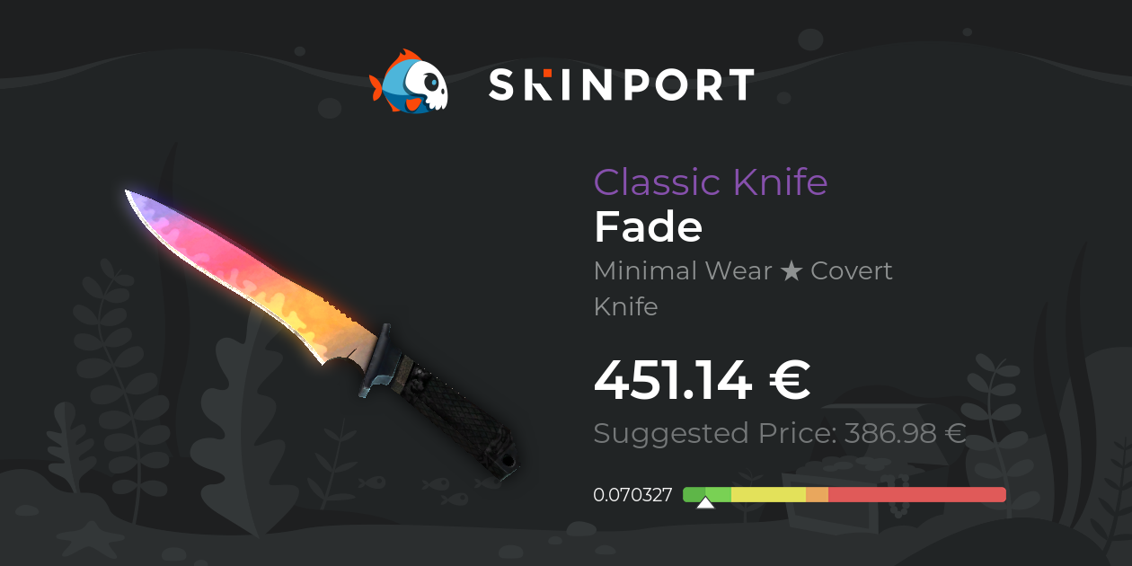 Classic Knife | Fade (Minimal Wear) - Counter-Strike 2 - Skinport