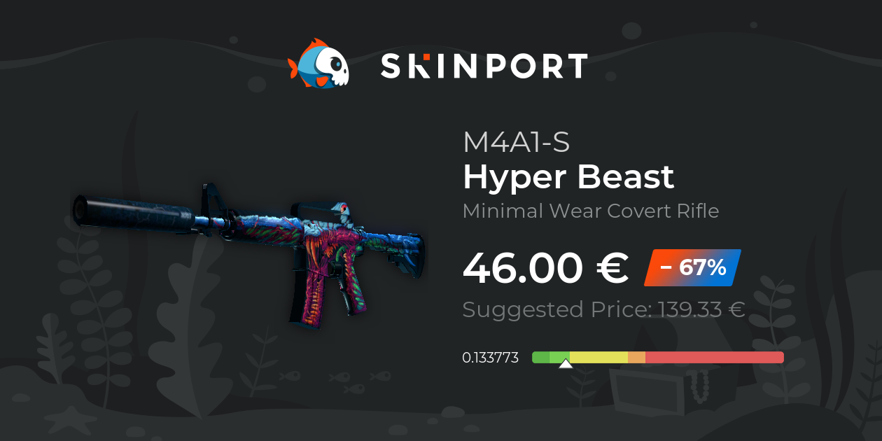 M4A1-S | Hyper Beast (Minimal Wear) - Counter-Strike 2 - Skinport