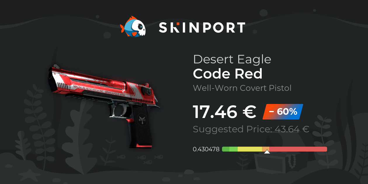 Desert Eagle | Code Red (Well-Worn) - Counter-Strike 2 - Skinport