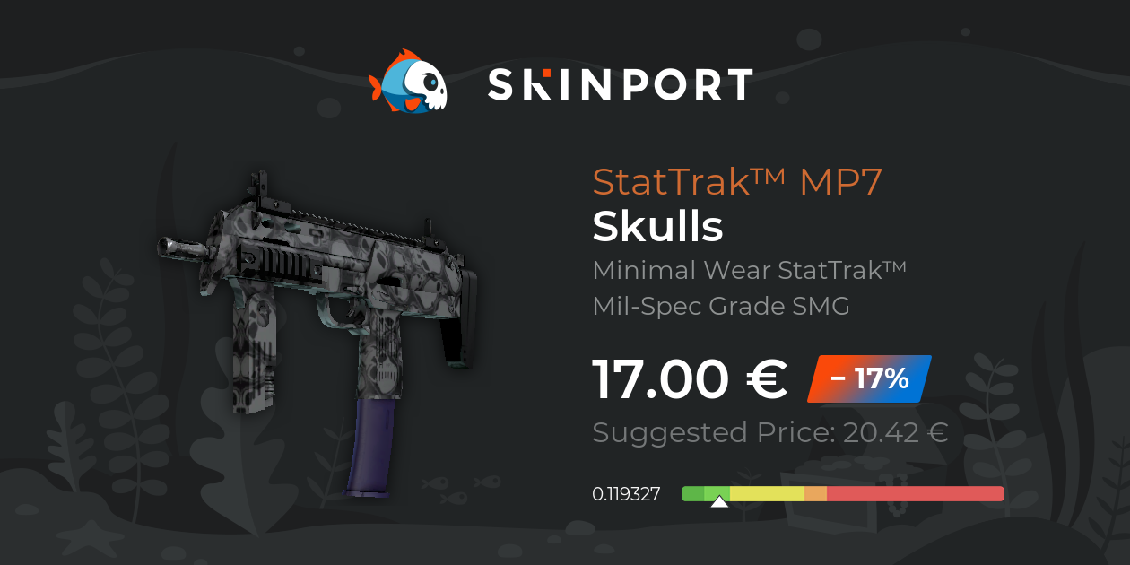 StatTrak™ MP7 | Skulls (Minimal Wear) - Counter-Strike 2 - Skinport