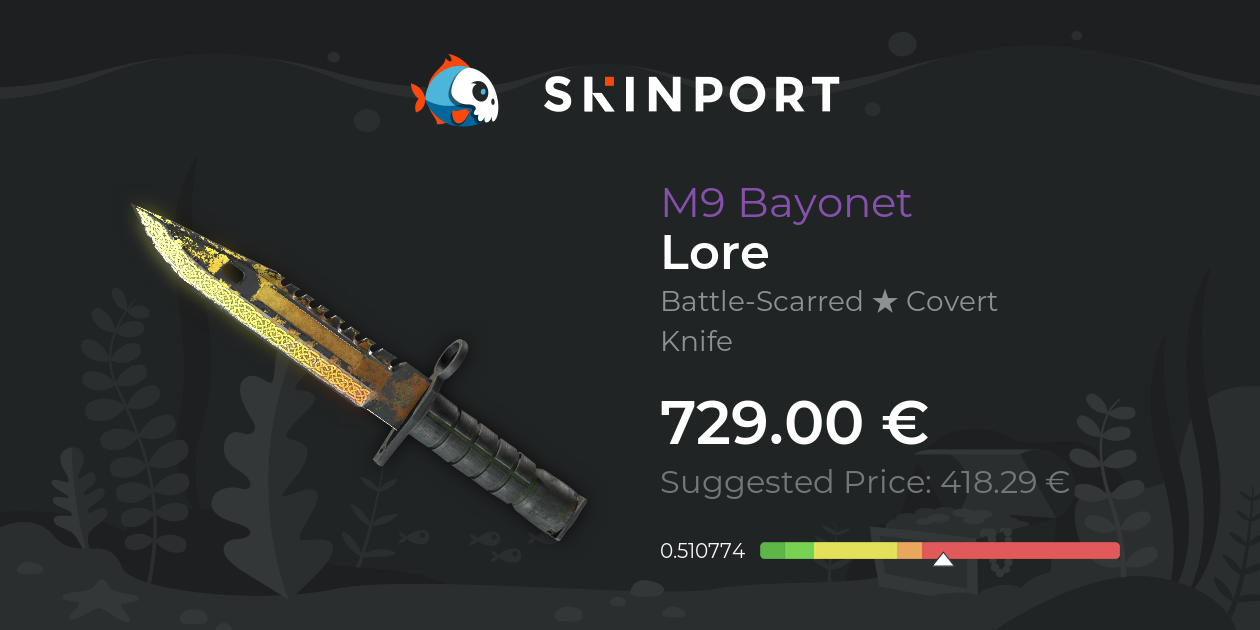 M9 Bayonet | Lore (Battle-Scarred) - Counter-Strike 2 - Skinport