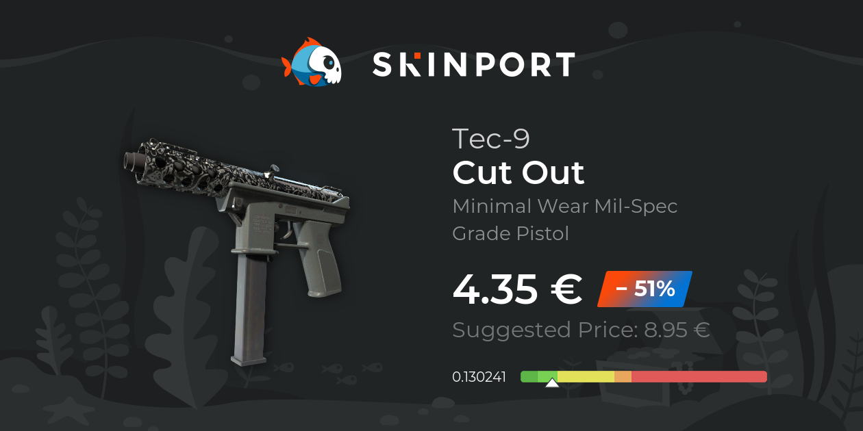 Tec-9 | Cut Out (Minimal Wear) - Counter-Strike 2 - Skinport