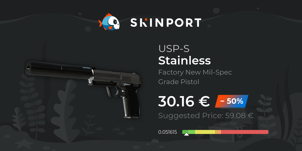 USP-S | Stainless (Factory New) - Counter-Strike 2 - Skinport