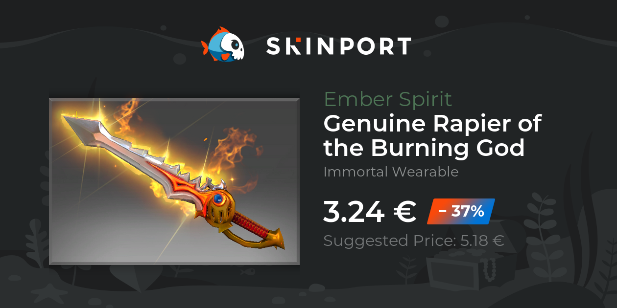 Genuine Rapier of the Burning God - Dota 2 - Skinport