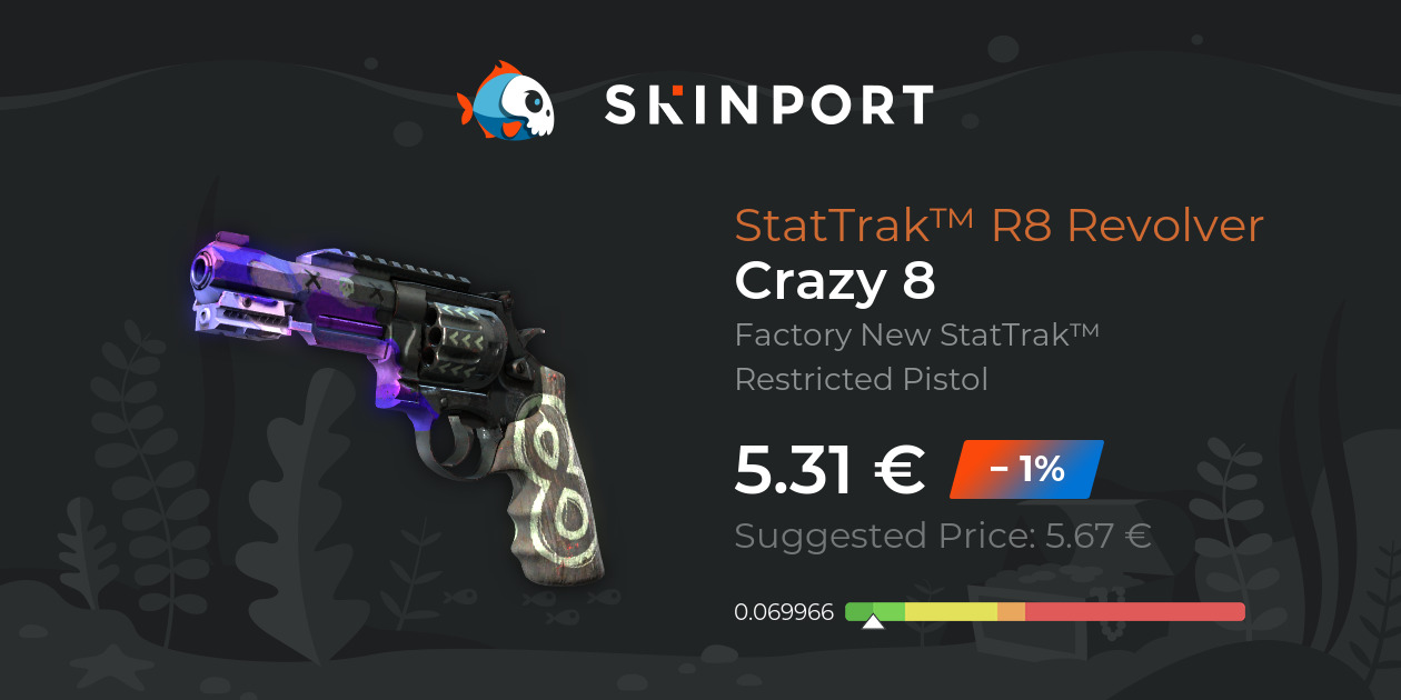 StatTrak™ R8 Revolver | Crazy 8 (Factory New) - Counter-Strike 2 - Skinport