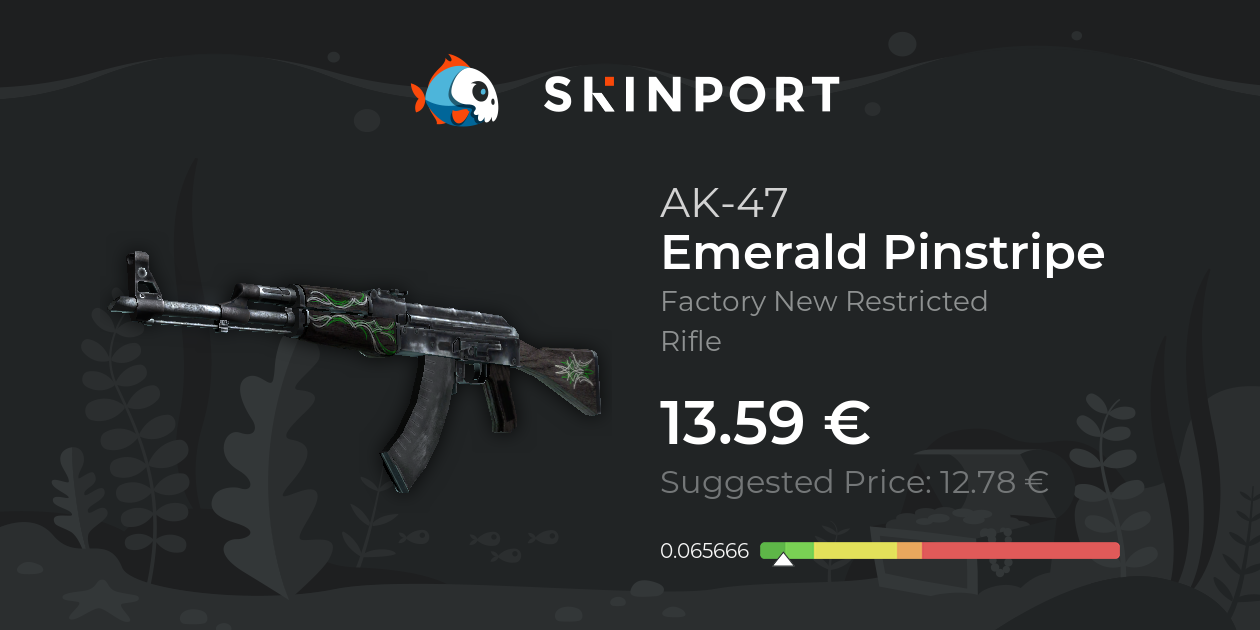 AK-47 | Emerald Pinstripe (Factory New) - Counter-Strike 2 - Skinport